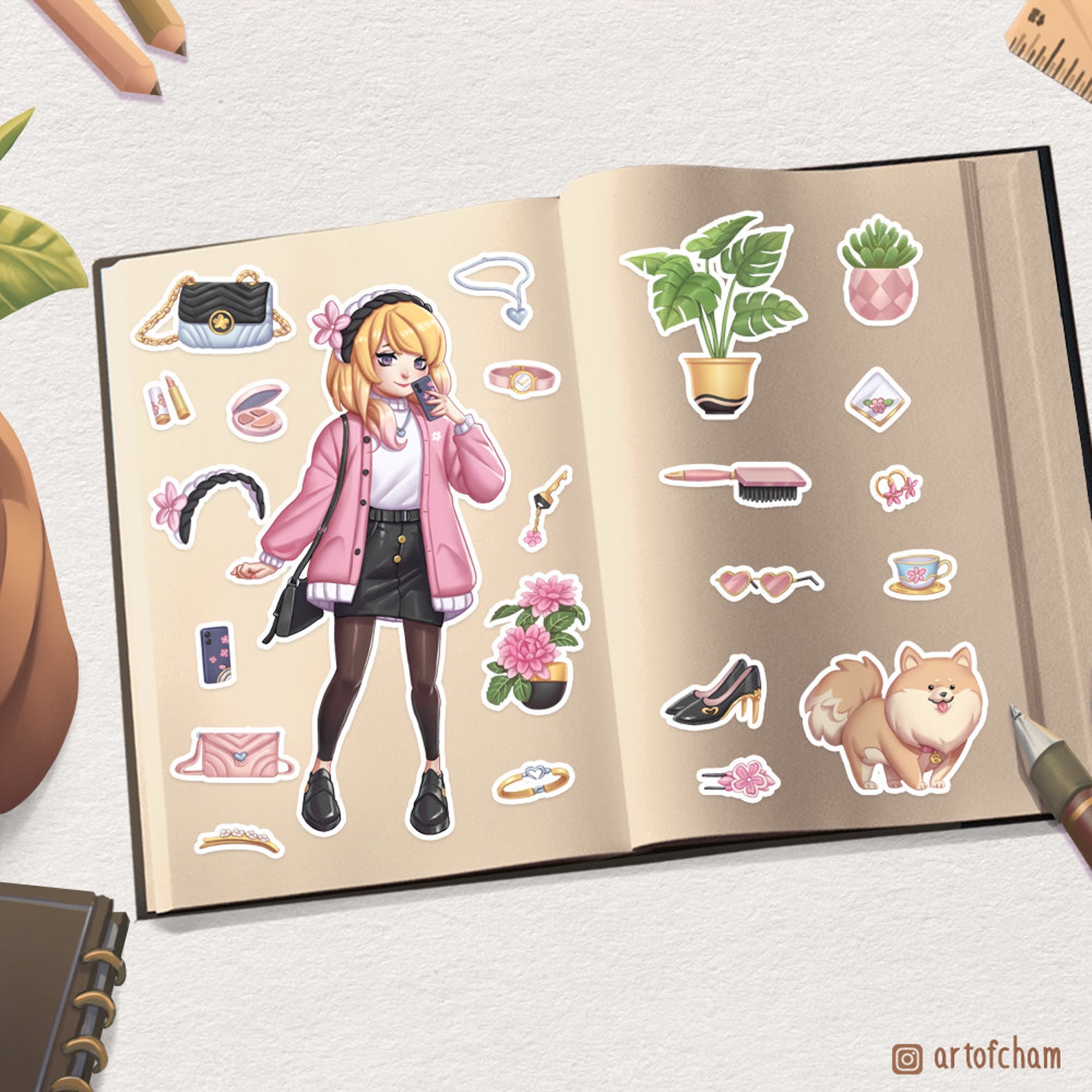 Cute Sassy Gal Stickers Cozy Stickers Influencer Fancy - Etsy