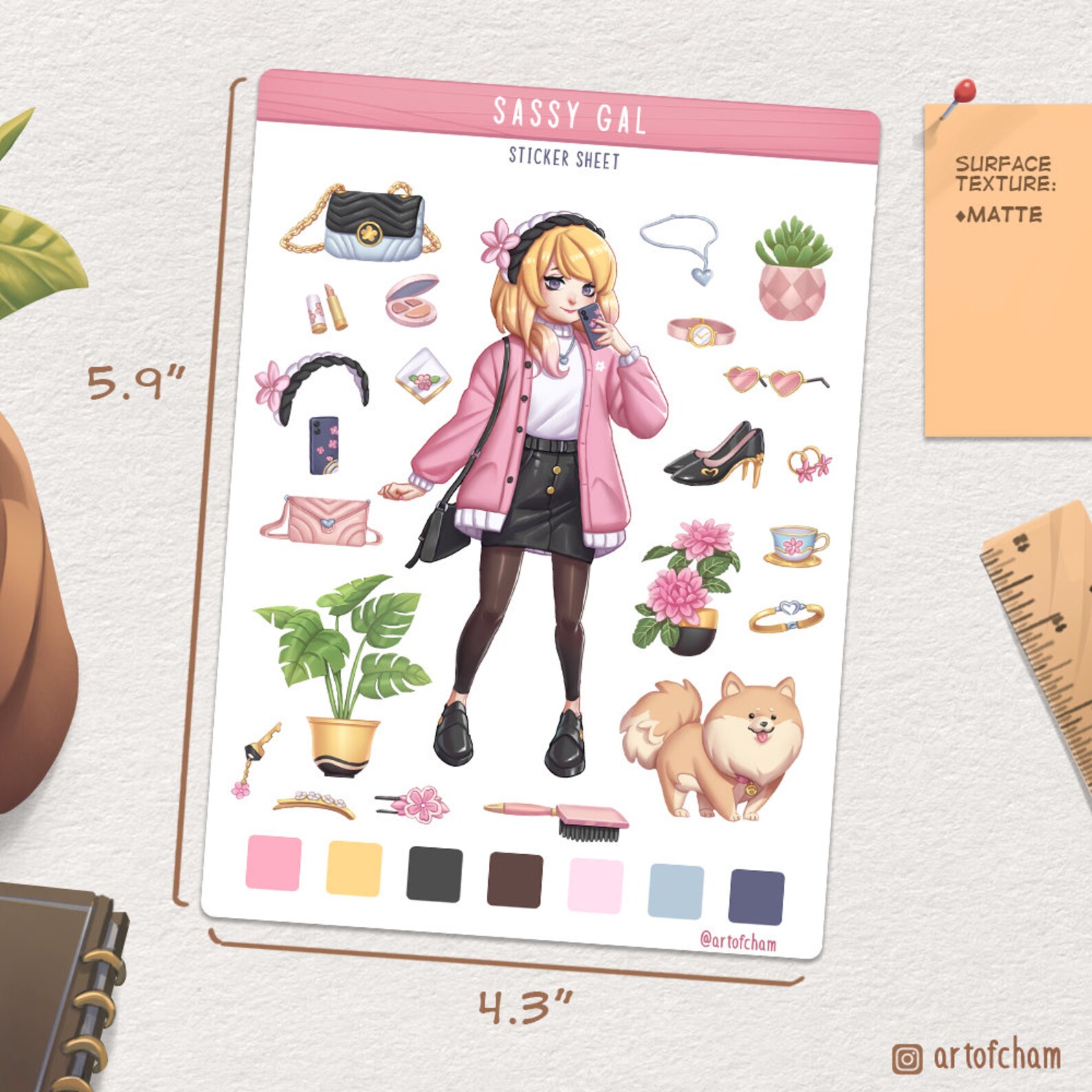 Cute Sassy Gal Stickers Cozy Stickers Influencer Fancy - Etsy