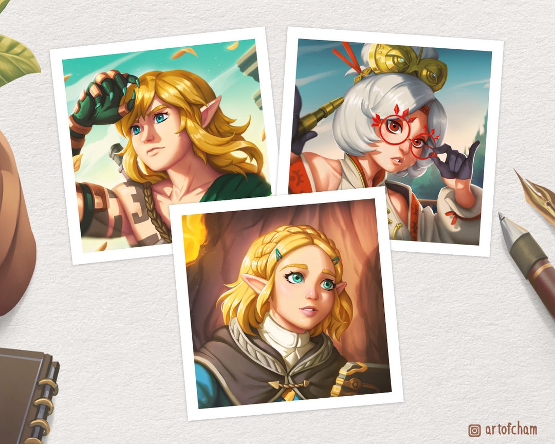 Anime Legend of Zelda TOTK Square Art Print , Anime Small Print, Anime ...