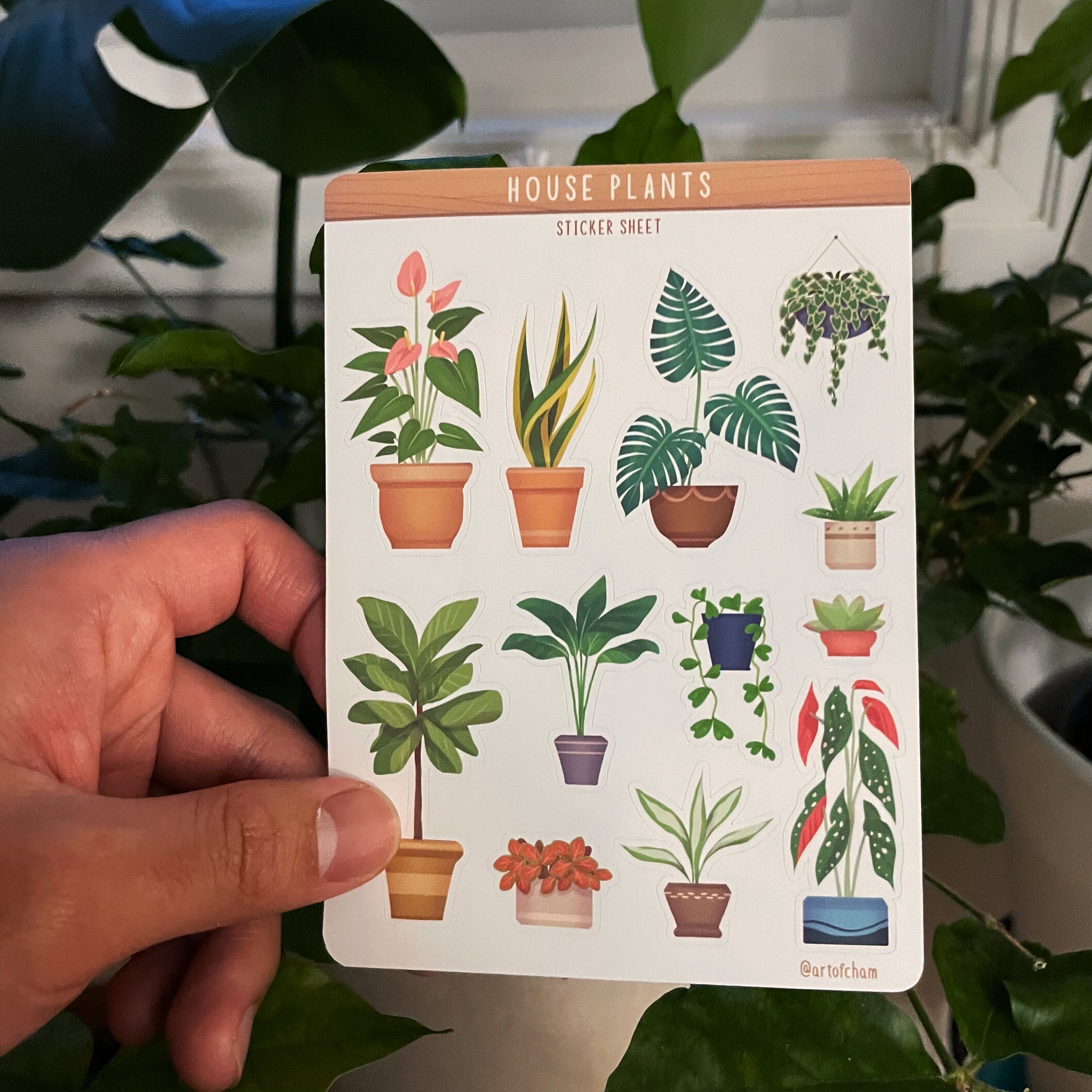 House Plants Stickers, Nature Stickers , Small Plant Stickers ...