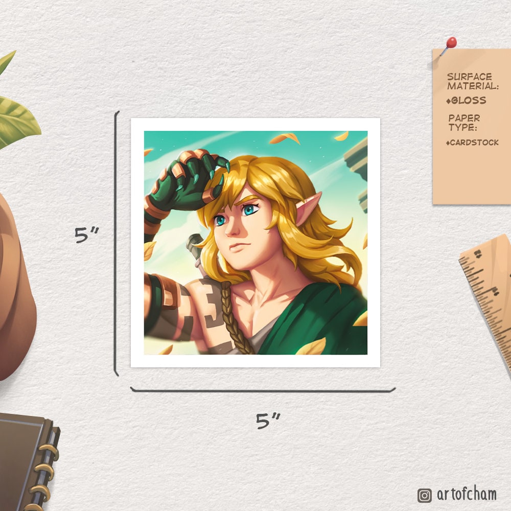 Anime Legend of Zelda TOTK Square Art Print Anime Small - Etsy