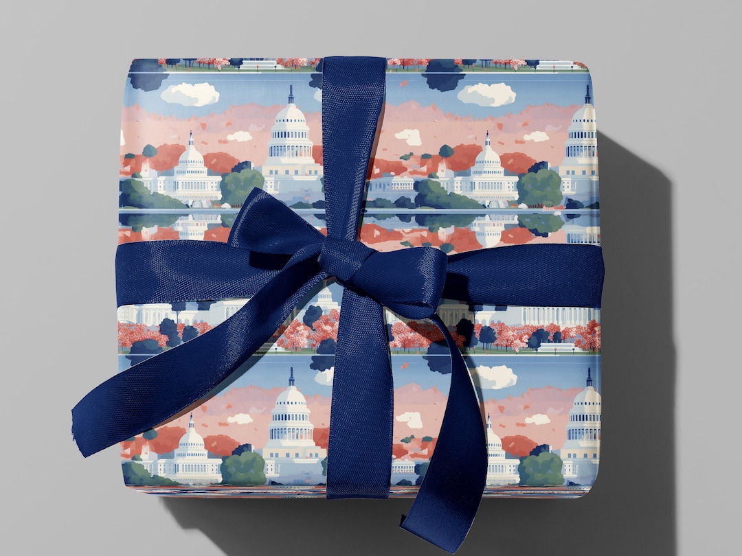 Washington DC Gift Wrap, District of Columbia Wrapping Paper - Etsy