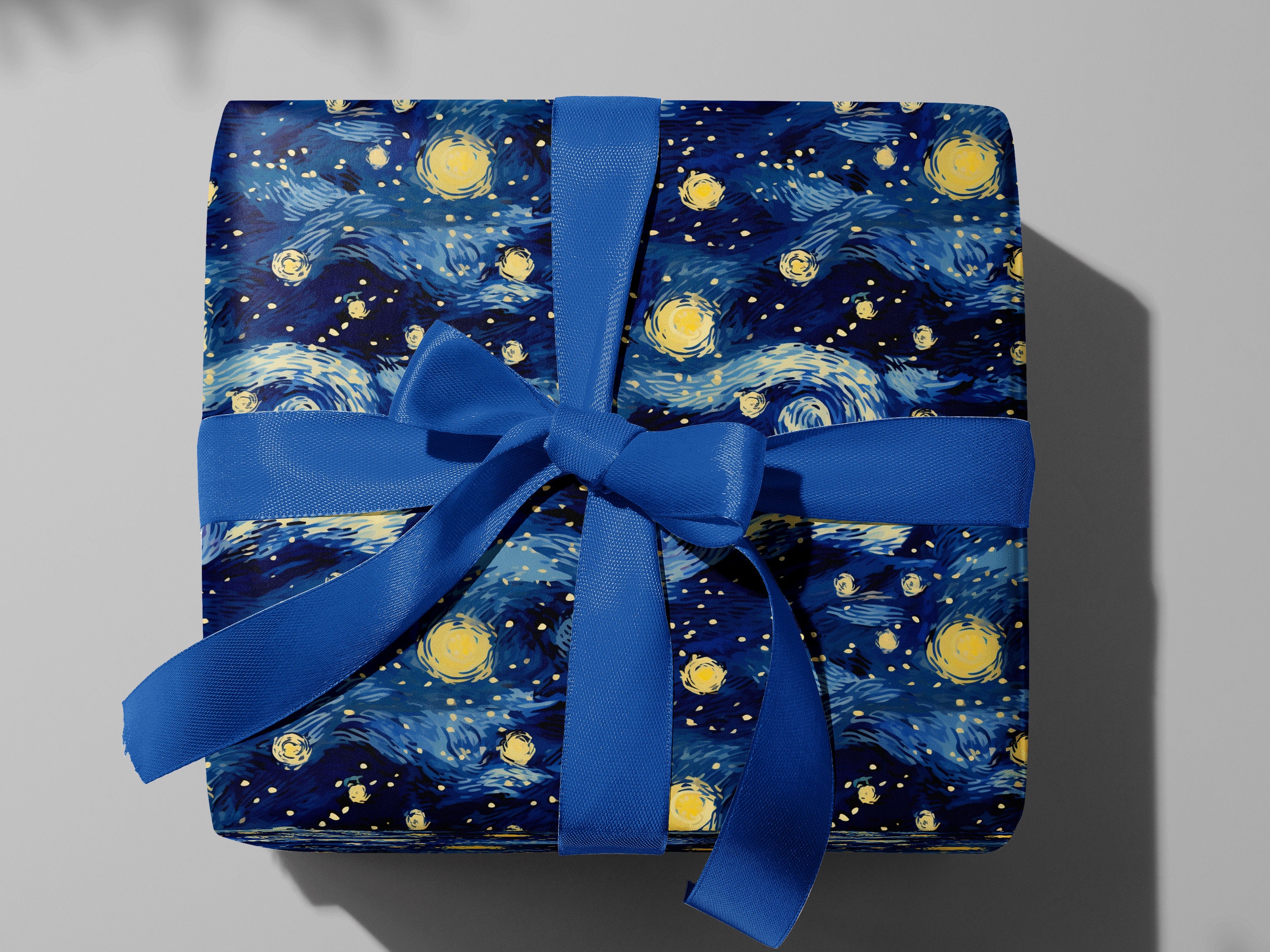 Van Gogh Starry Night Wrapping Paper, Art Gift Wrap - Etsy