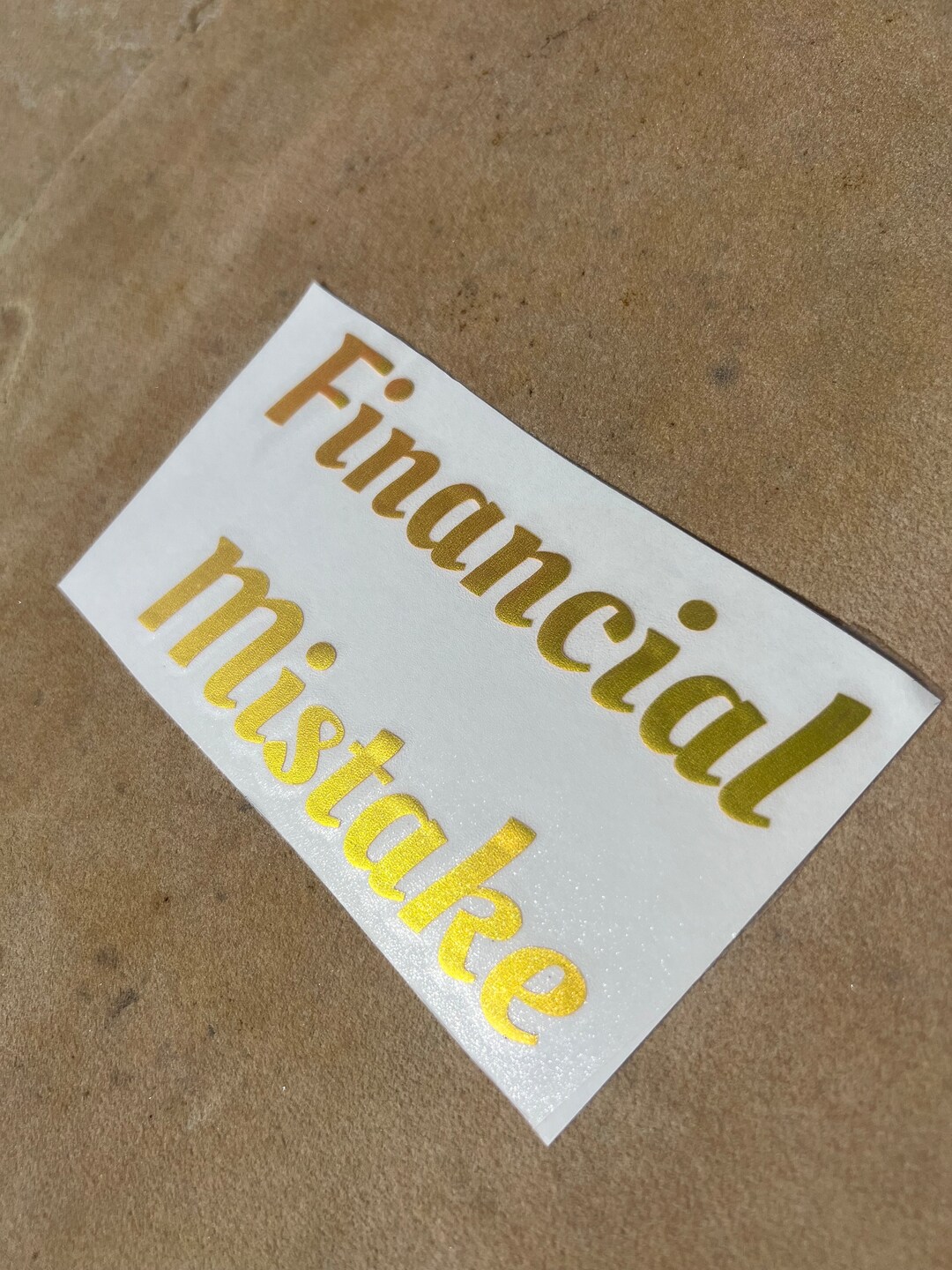 Financial Mistake Decal - Etsy
