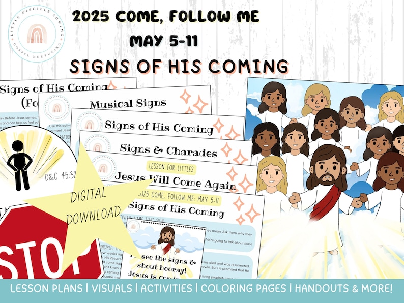 Come Follow Me 2025|may 5-11|signs of His Coming Lesson/activities ...