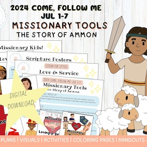Come Follow Me 2024|july 1-7|missionary Tools Lesson & Activities|ammon ...