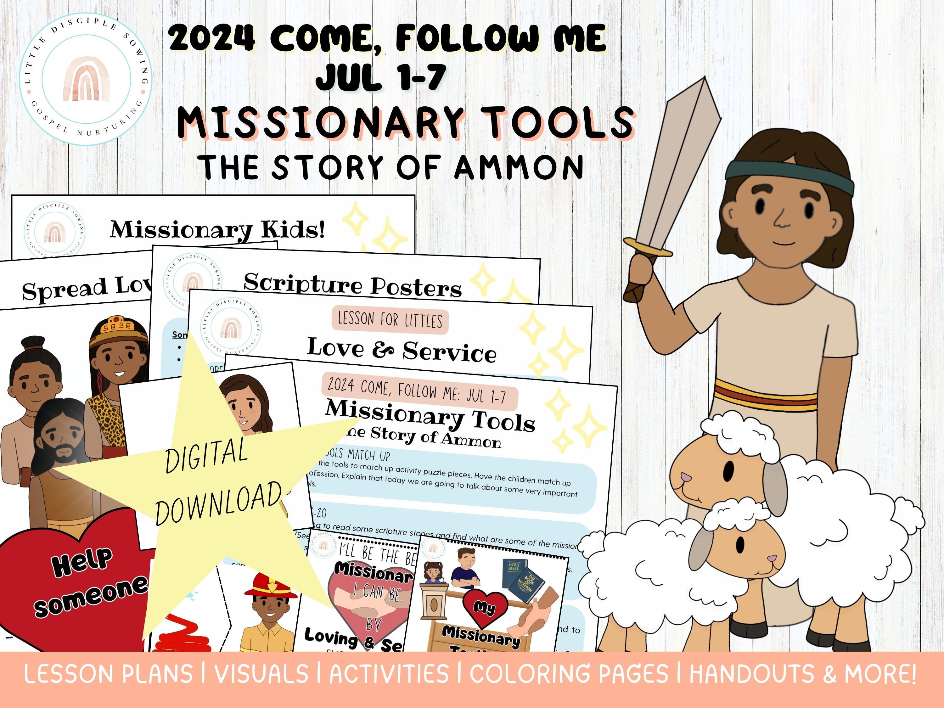 Come Follow Me 2024|july 1-7|missionary Tools Lesson & Activities|ammon ...