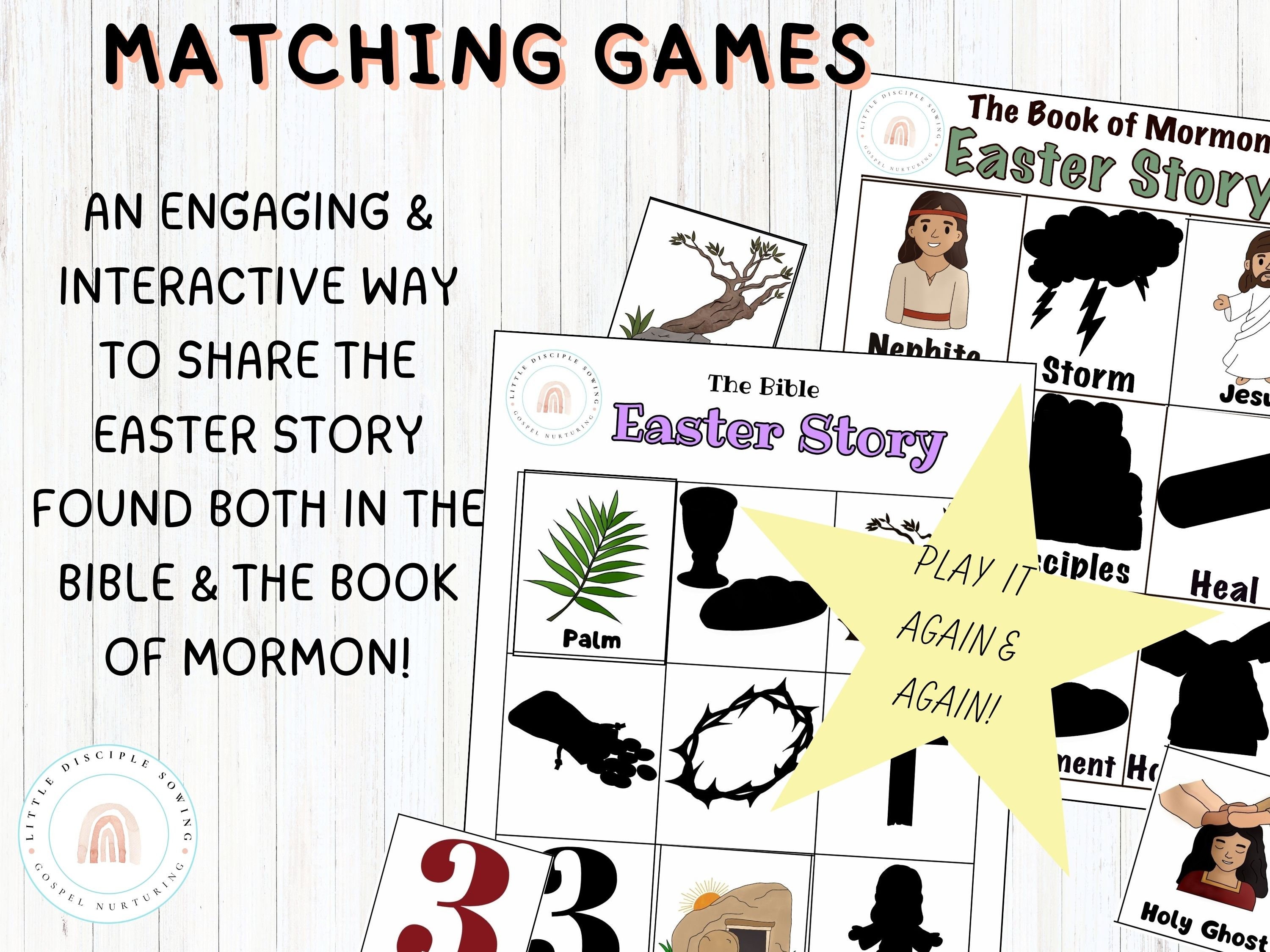 Easter Activity Bundle|easter Story Matching Games|bible & Book of ...