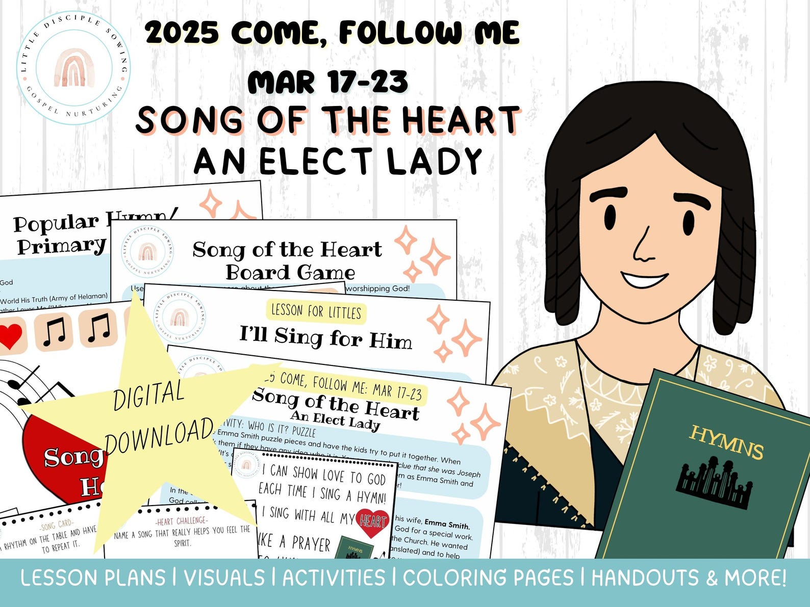 Come Follow Me 2025|mar 17-23|song of the Heart Lesson/activities ...