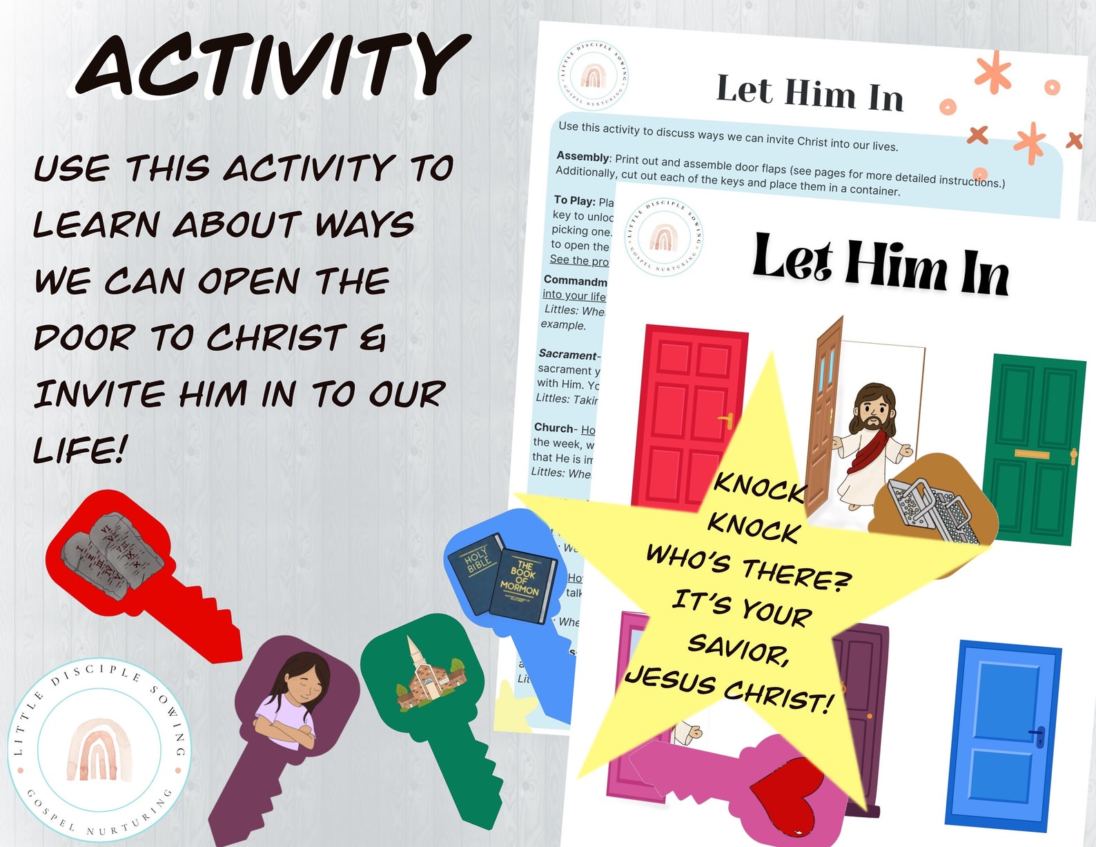 Come Follow Me 2023 |dec 4-10| Open the Door Lesson & Activities ...