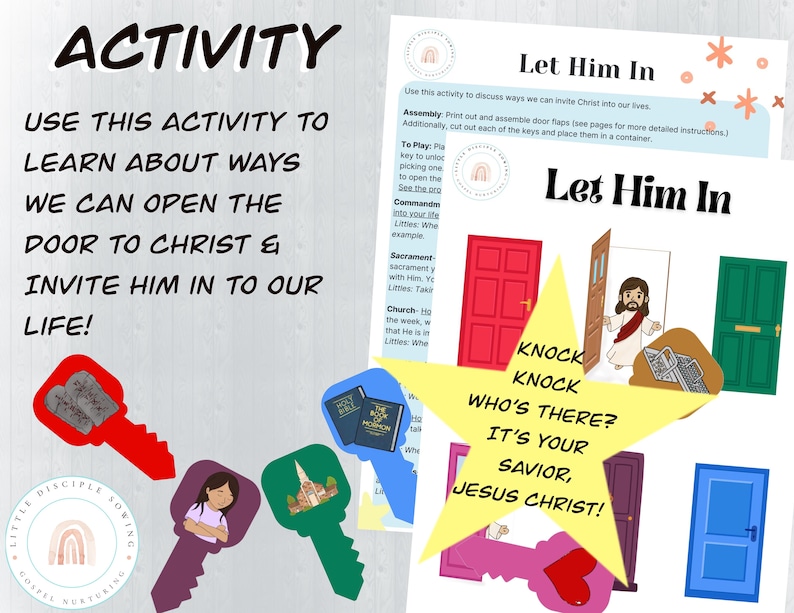 Come Follow Me 2023 |dec 4-10| Open the Door Lesson & Activities ...