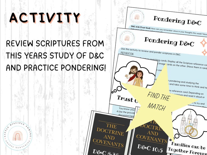 Come Follow Me 2025|dec 1-7|pondering the Scriptures Lesson/activities ...