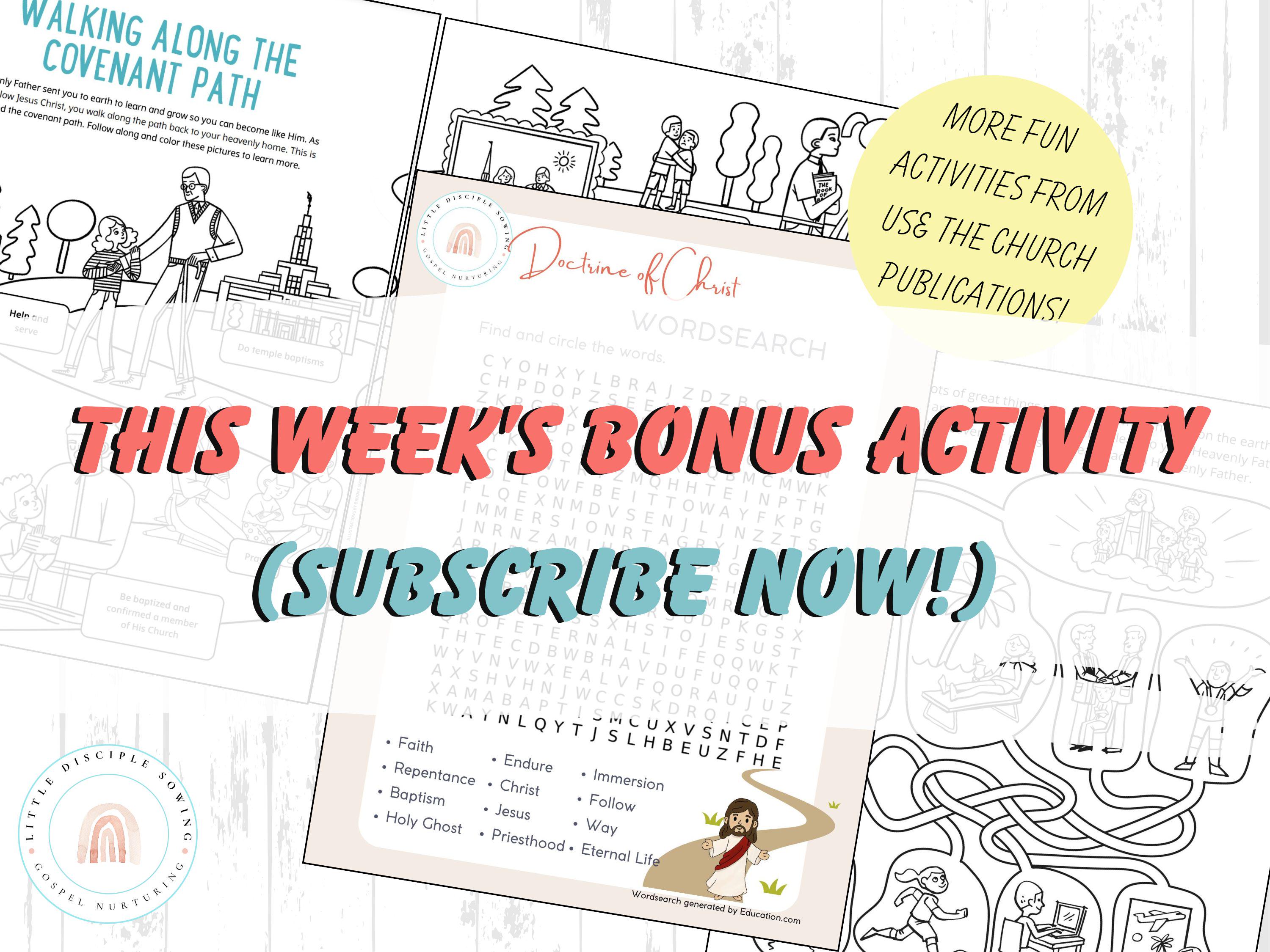 Come Follow Me 2025|jun 23-29|covenant Path Lesson/activities|doctrine ...