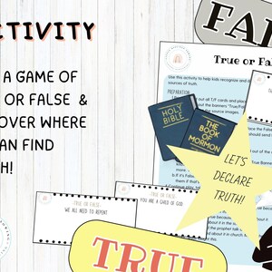 Come Follow Me 2024|july 15-21|recognizing Truth Lesson & Activities ...