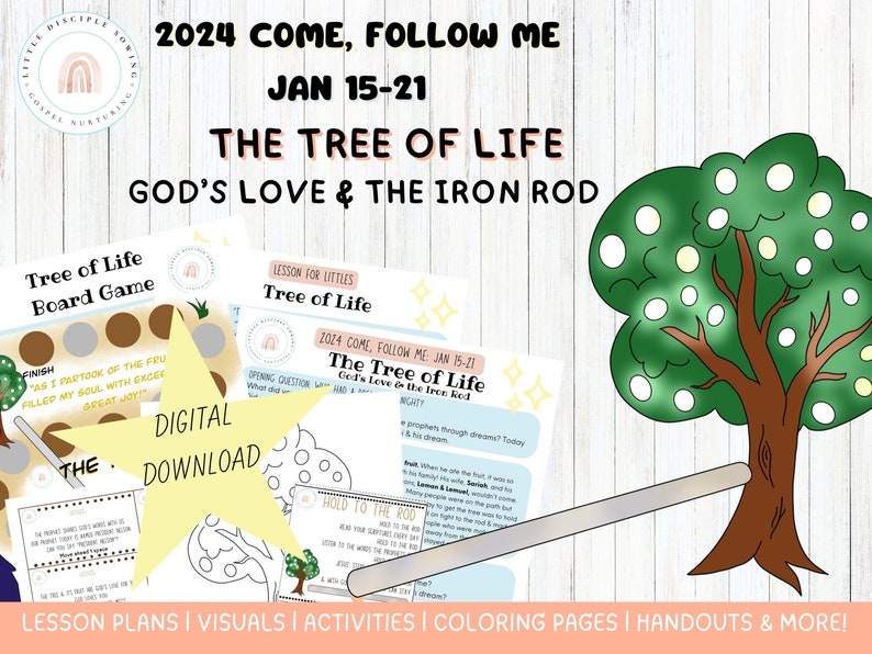 Come Follow Me 2024 |jan 15-21|the Tree of Life Lesson & Activities|the ...