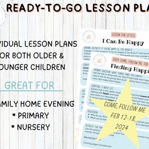 Come Follow Me 2024 |feb 12-18| Finding Happiness Lesson & Activities ...