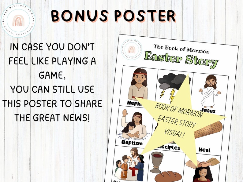 The Book Of Mormon Easter Story Matching Activity Jesus Christ Visits