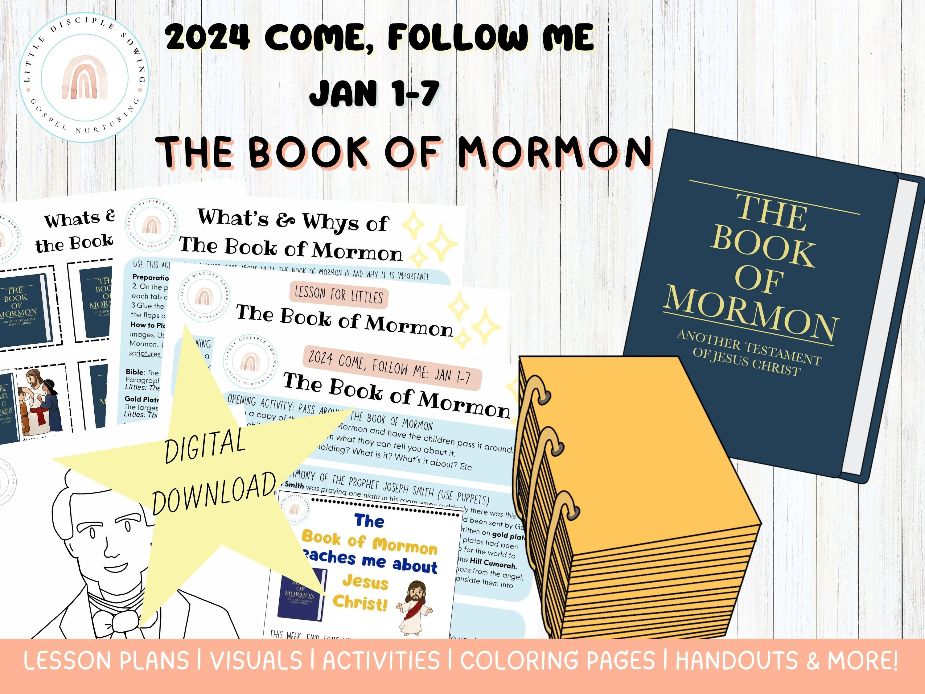 Come Follow Me 2024 |jan 1-7| the Book of Mormon Lesson & Activities ...