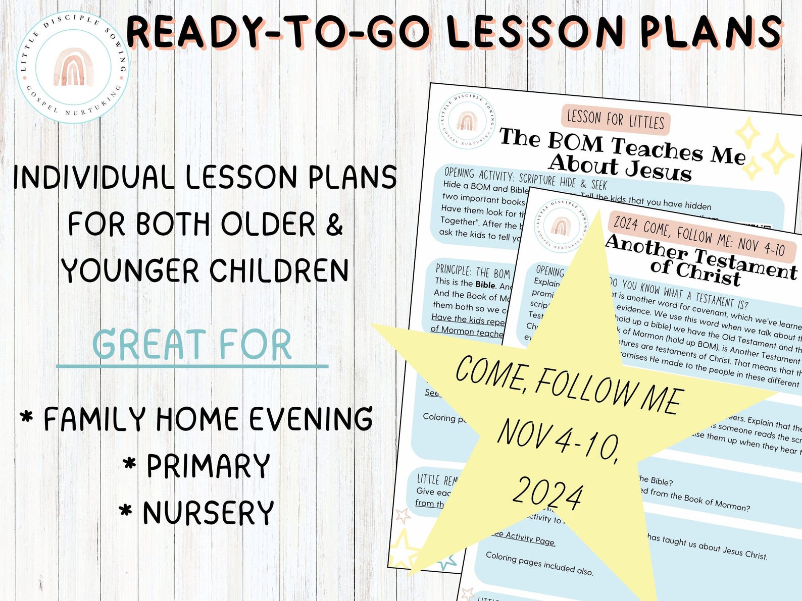 Come Follow Me 2024|nov 4-10|another Testament of Christ Lesson ...