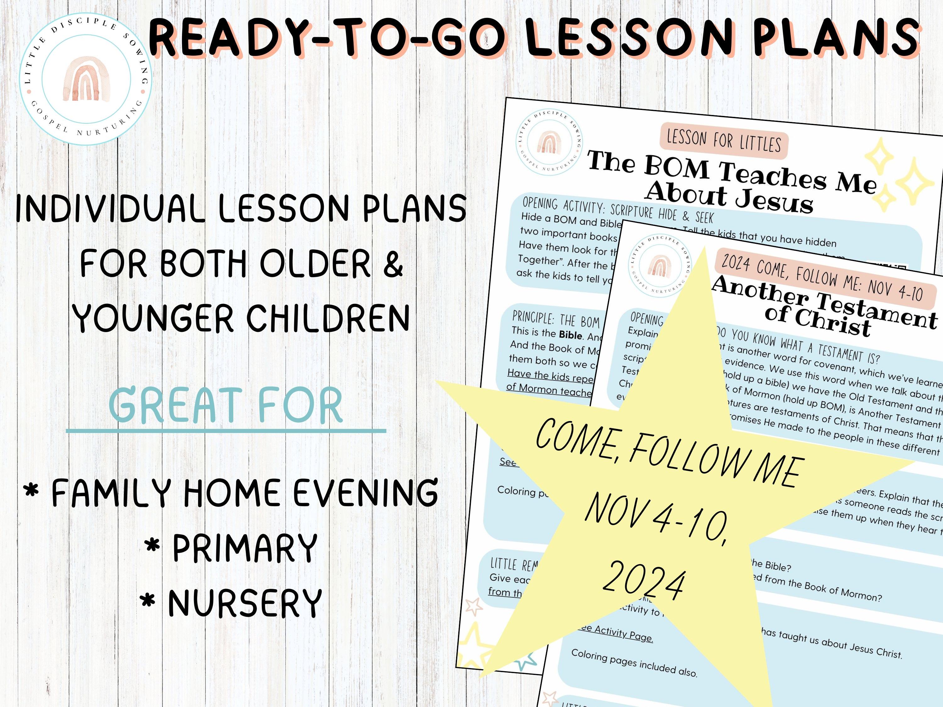 Come Follow Me 2024|nov 4-10|another Testament of Christ Lesson ...