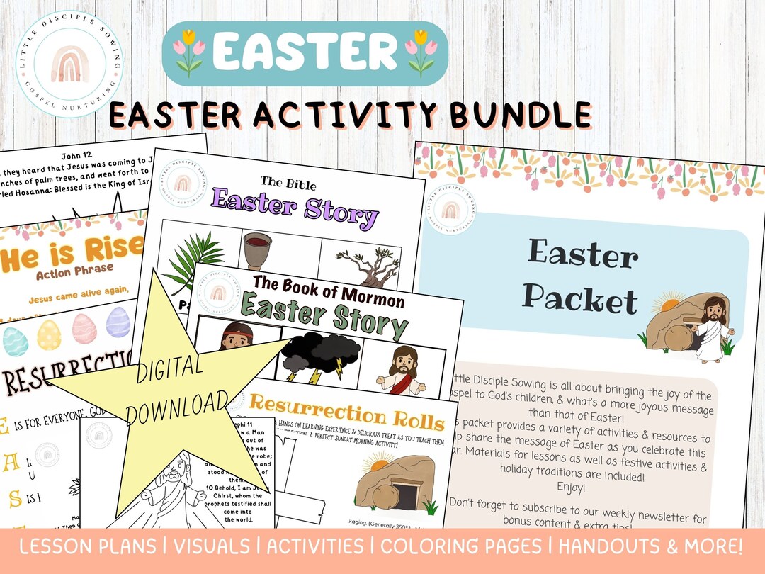 Easter Activity Bundle|easter Story Matching Games|bible & Book of ...