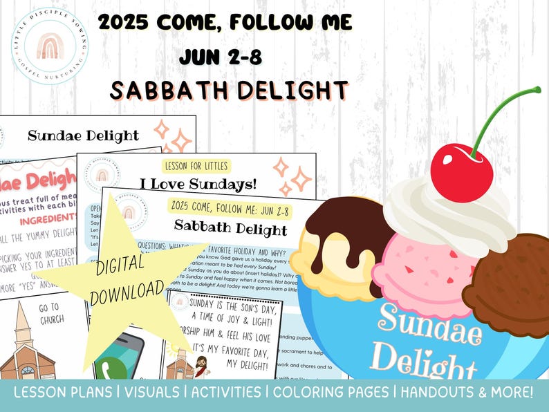 Come Follow Me 2025|jun 2-8|sabbath Delight Lesson/activities|doctrine ...