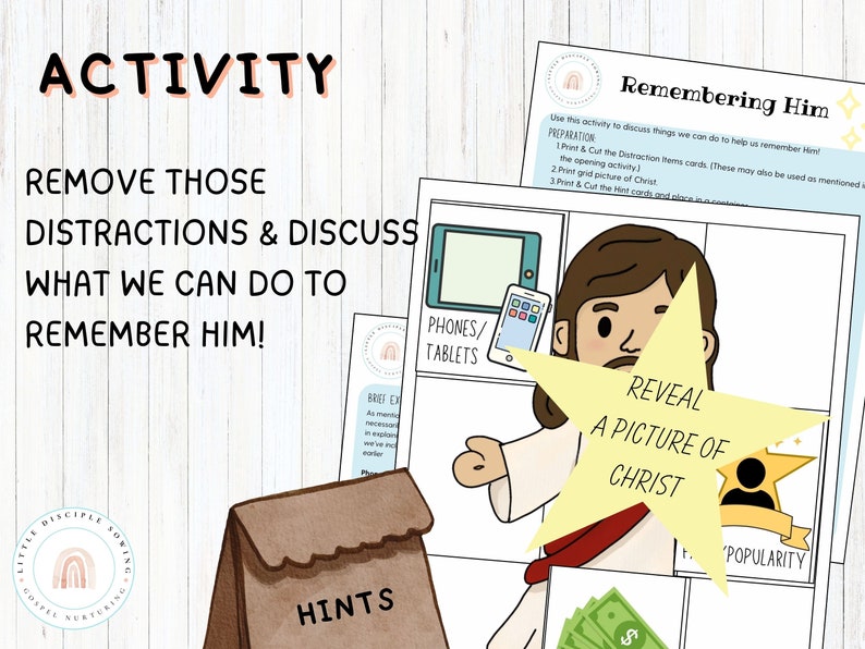 Come Follow Me 2024|sep 2-8|remember Him Lesson & Activities|savior ...