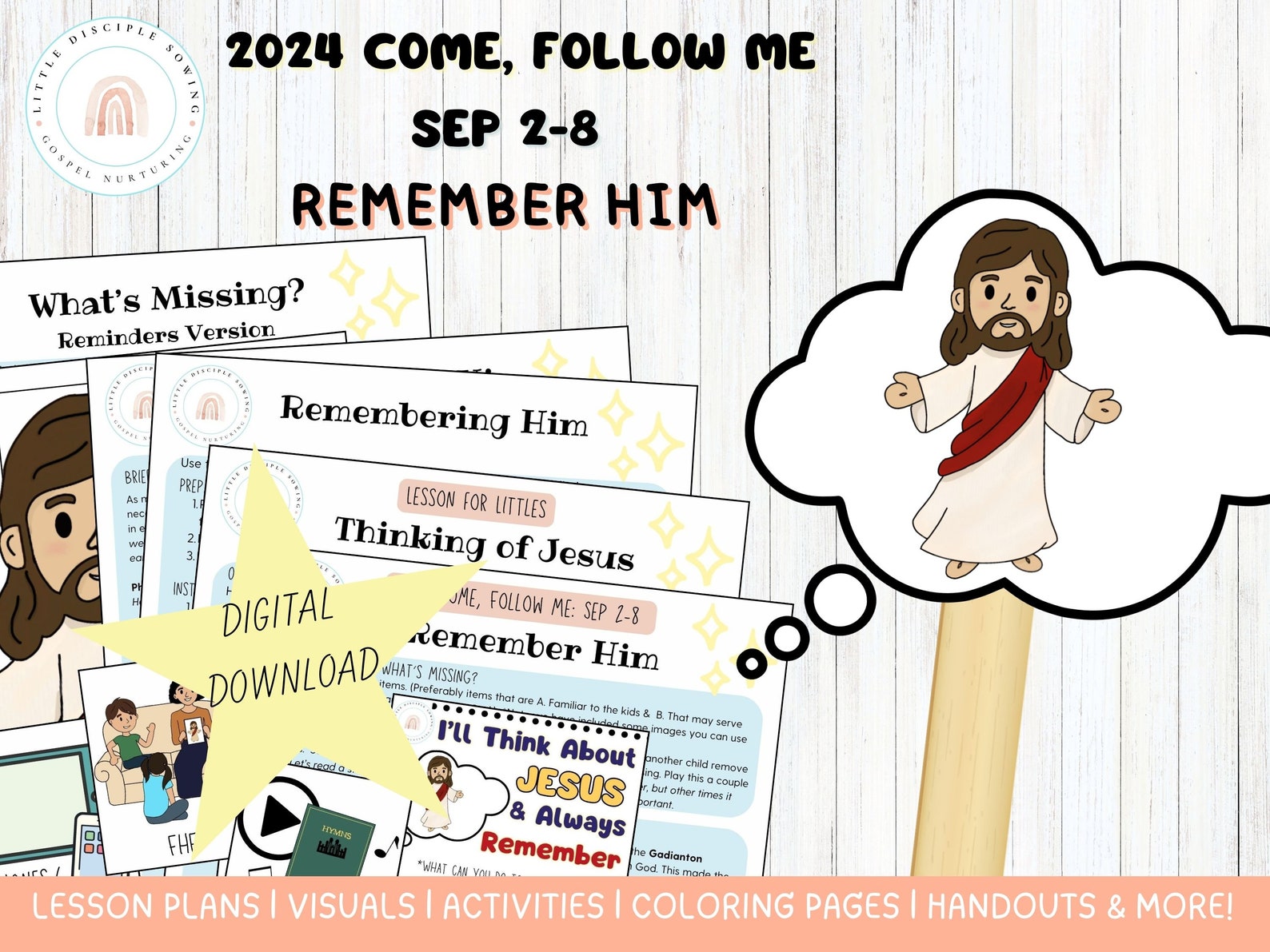 Come Follow Me 2024|sep 2-8|remember Him Lesson & Activities|savior ...