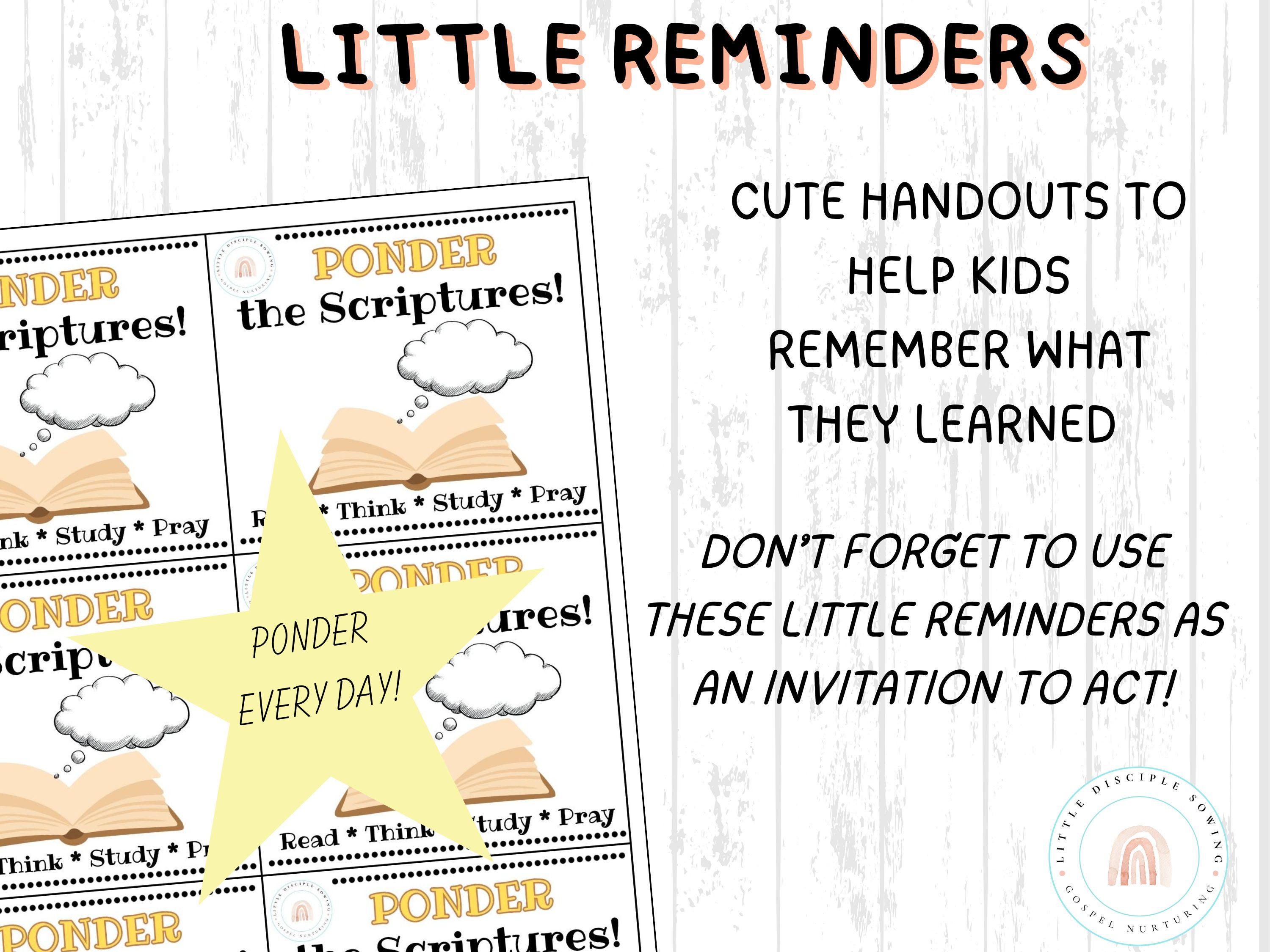 Come Follow Me 2025|dec 1-7|pondering the Scriptures Lesson/activities ...