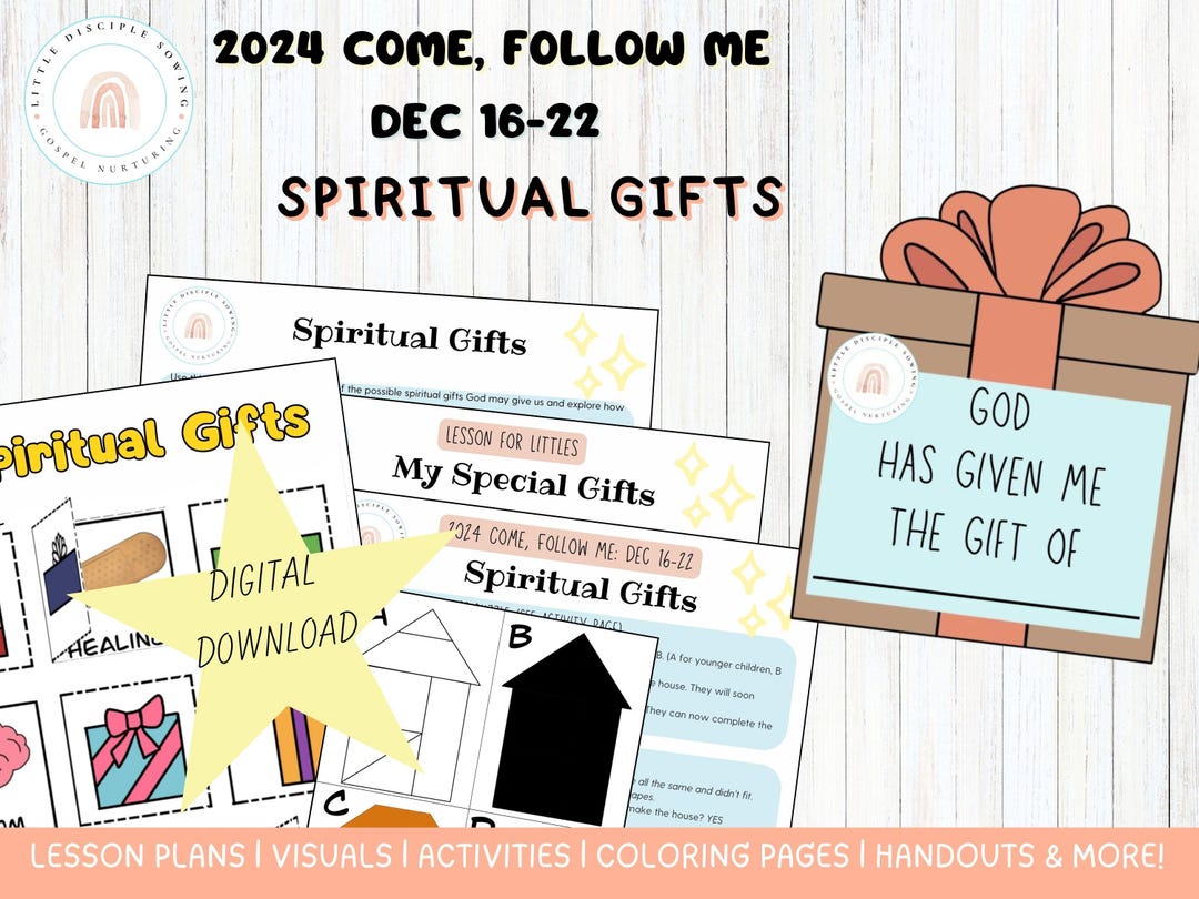 Come Follow Me 2024|dec 16-22|spiritual Gifts Lesson & Activities ...