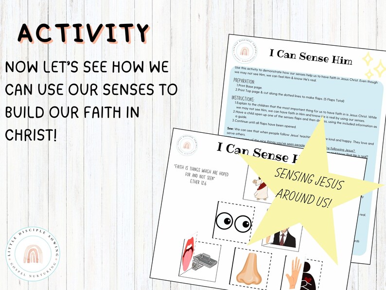 Come Follow Me 2024|nov 25-dec 1|faith Through Our Senses Lesson ...