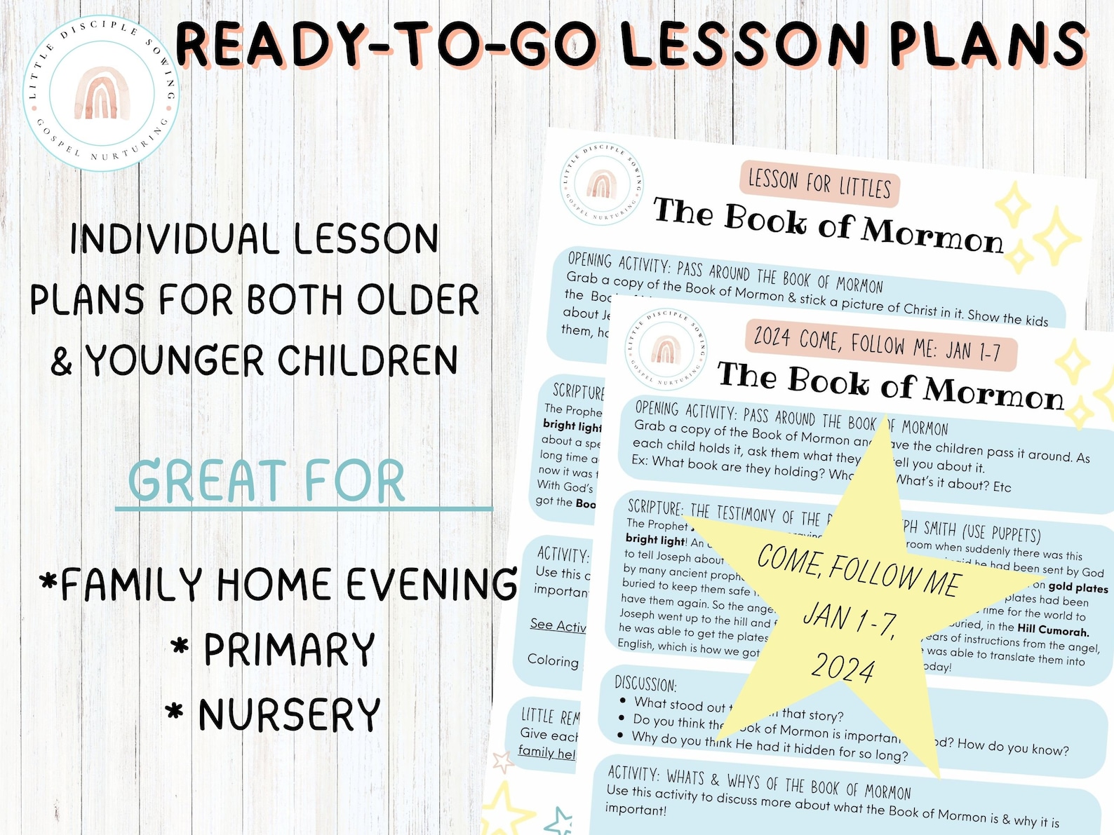 Come Follow Me 2024 |jan 1-7| the Book of Mormon Lesson & Activities ...