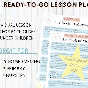 Come Follow Me 2024 |jan 1-7| the Book of Mormon Lesson & Activities ...
