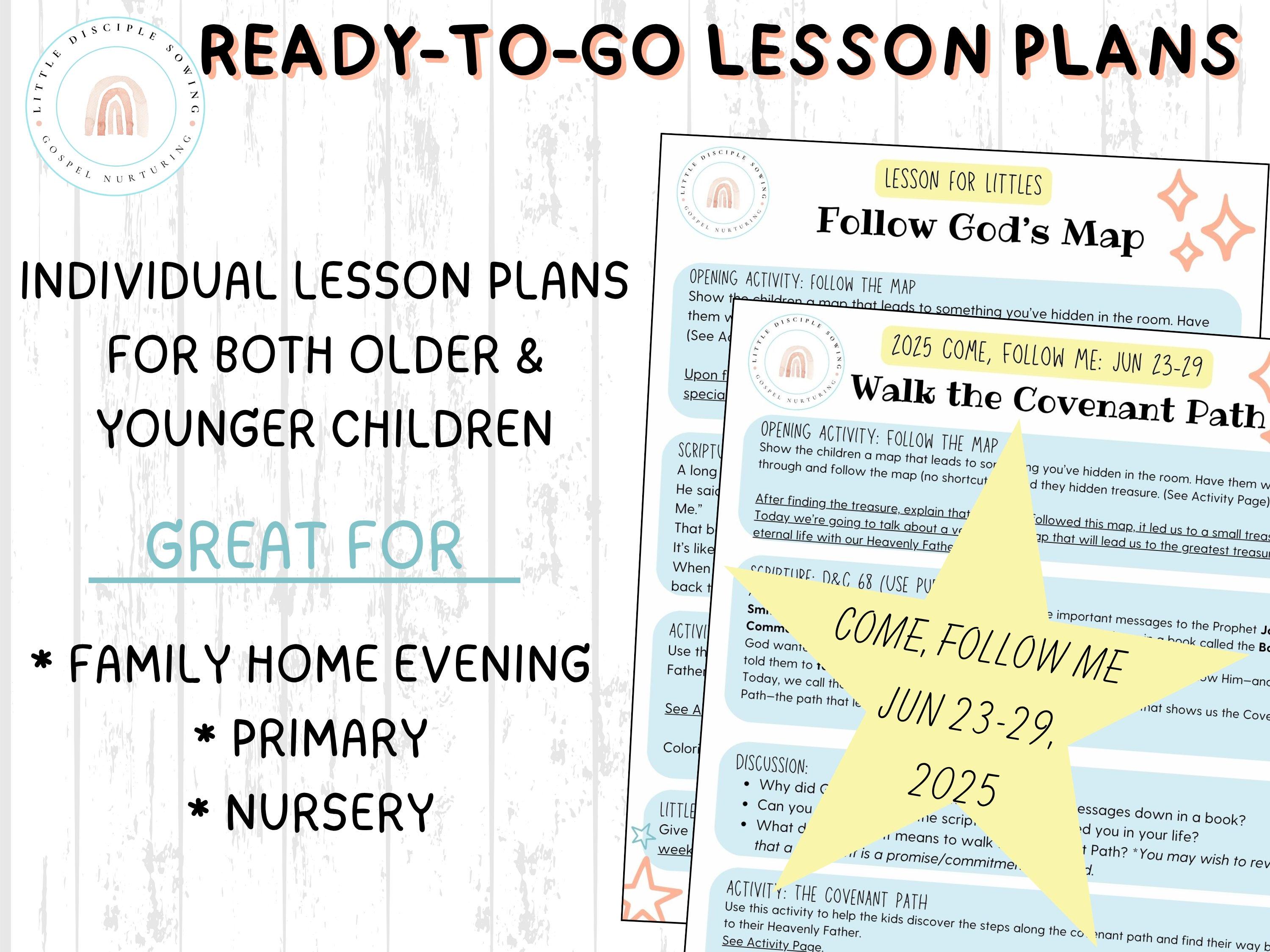 Come Follow Me 2025|jun 23-29|covenant Path Lesson/activities|doctrine ...