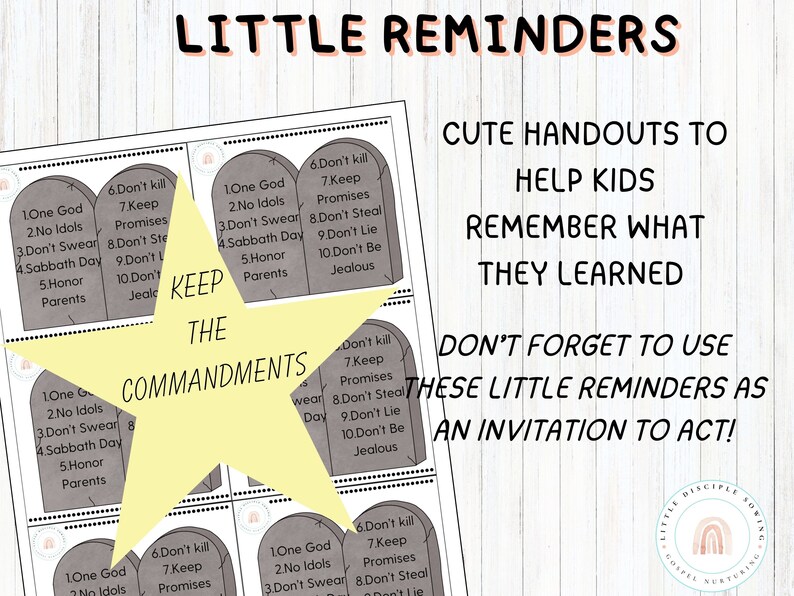 Come Follow Me 2024|may 13-19|10 Commandments Lesson & Activities ...