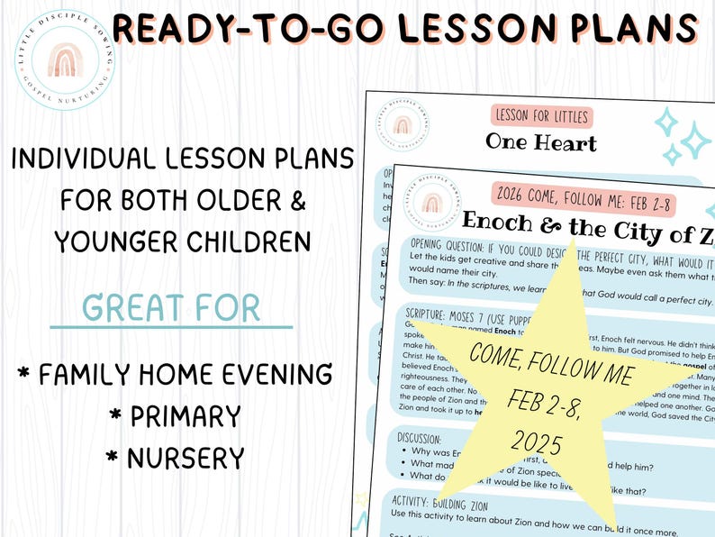 Come Follow Me 2026|feb 2-8|enoch and the City of Zion Lesson ...