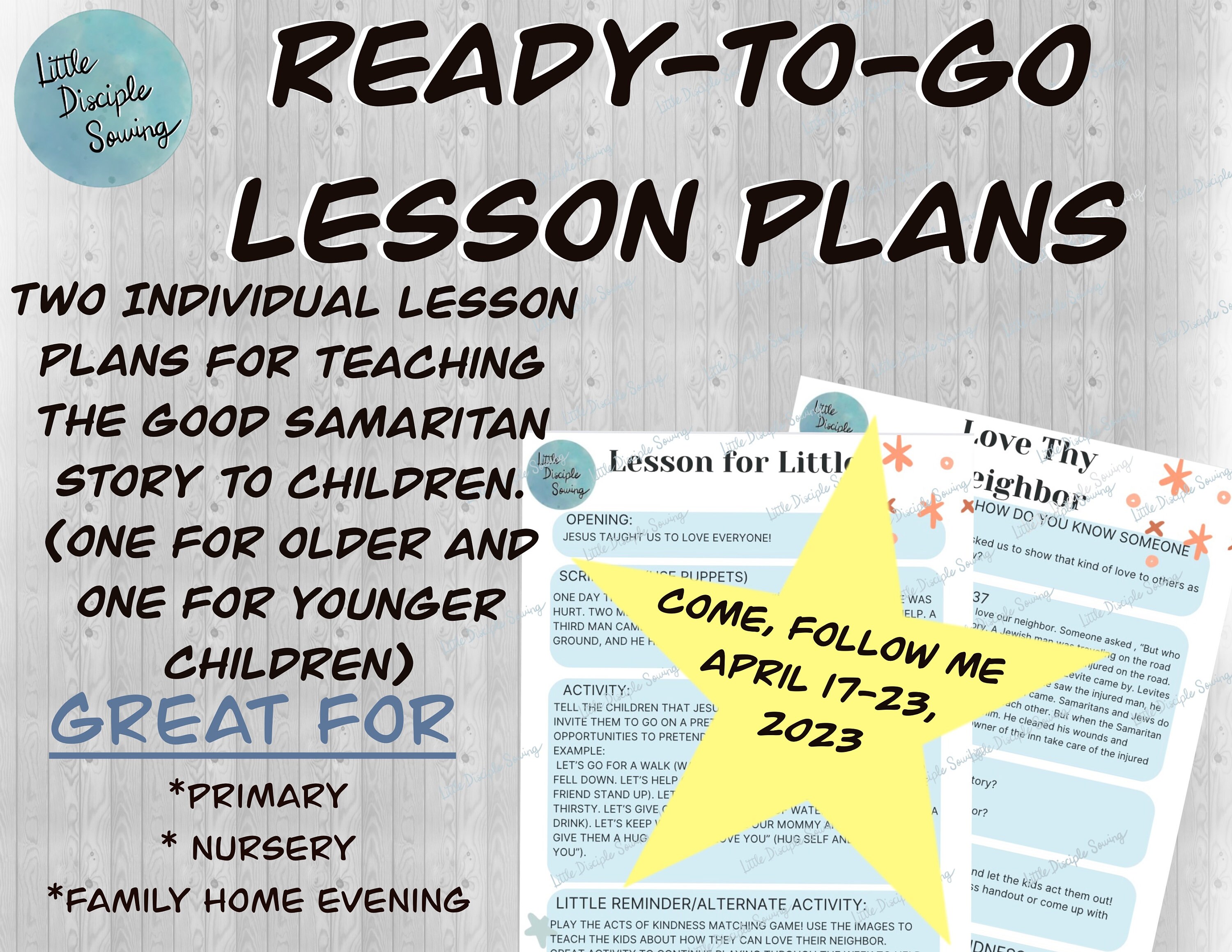 Come Follow Me 2023 | Primary&family | April 17-23 | Love Thy Neighbor ...