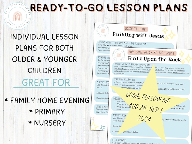 Come Follow Me 2024|aug 26-sep 1|build Upon the Rock Lesson ...