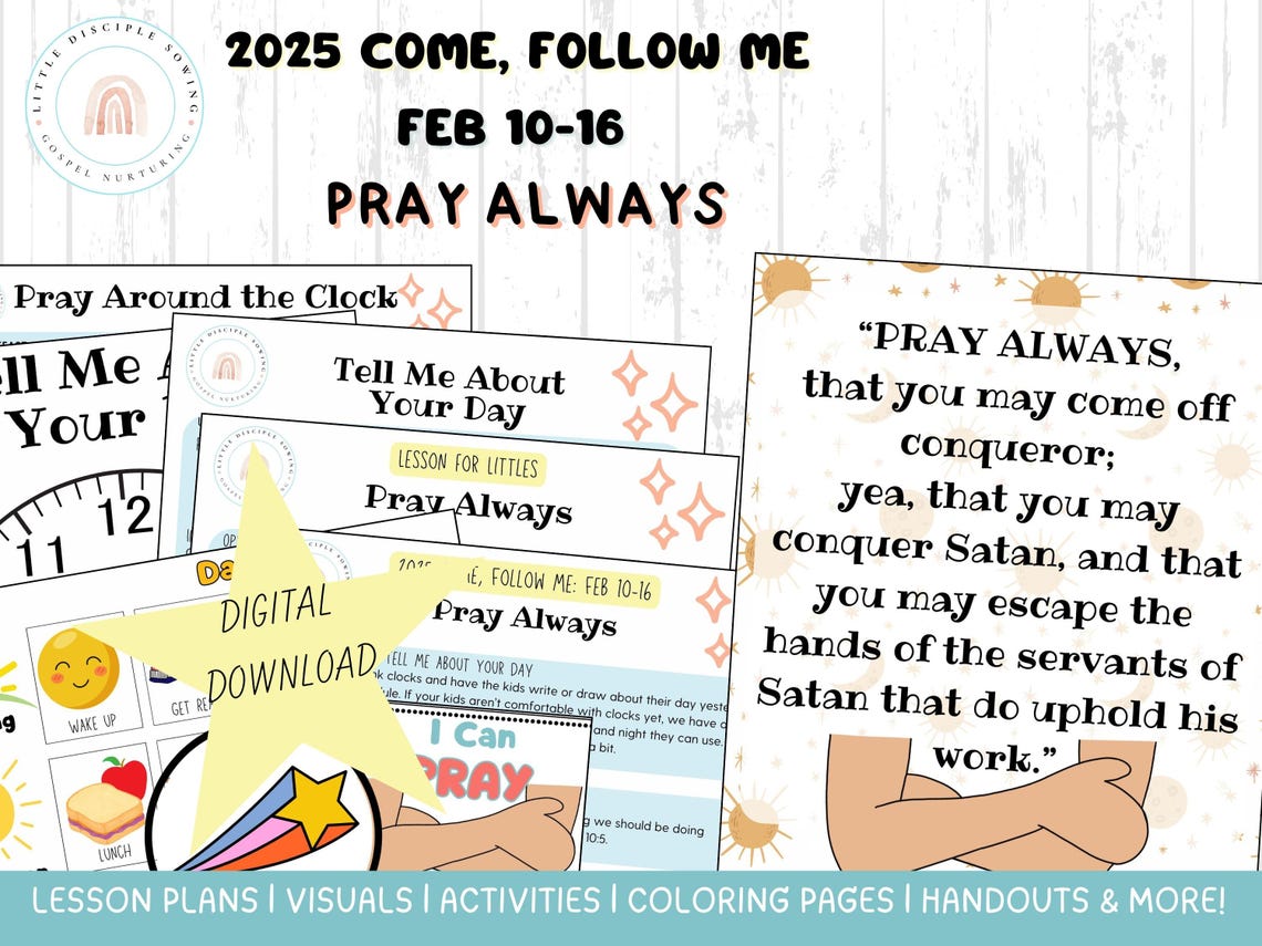 Come Follow Me 2025|feb 10-16|pray Always Lesson/activities|doctrine ...