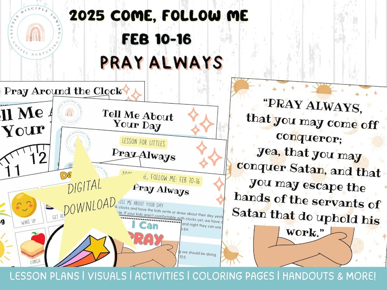 Come Follow Me 2025|feb 10-16|pray Always Lesson/activities|doctrine ...