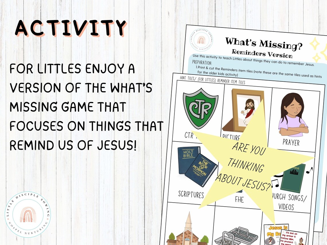 Come Follow Me 2024|sep 2-8|remember Him Lesson & Activities|savior ...