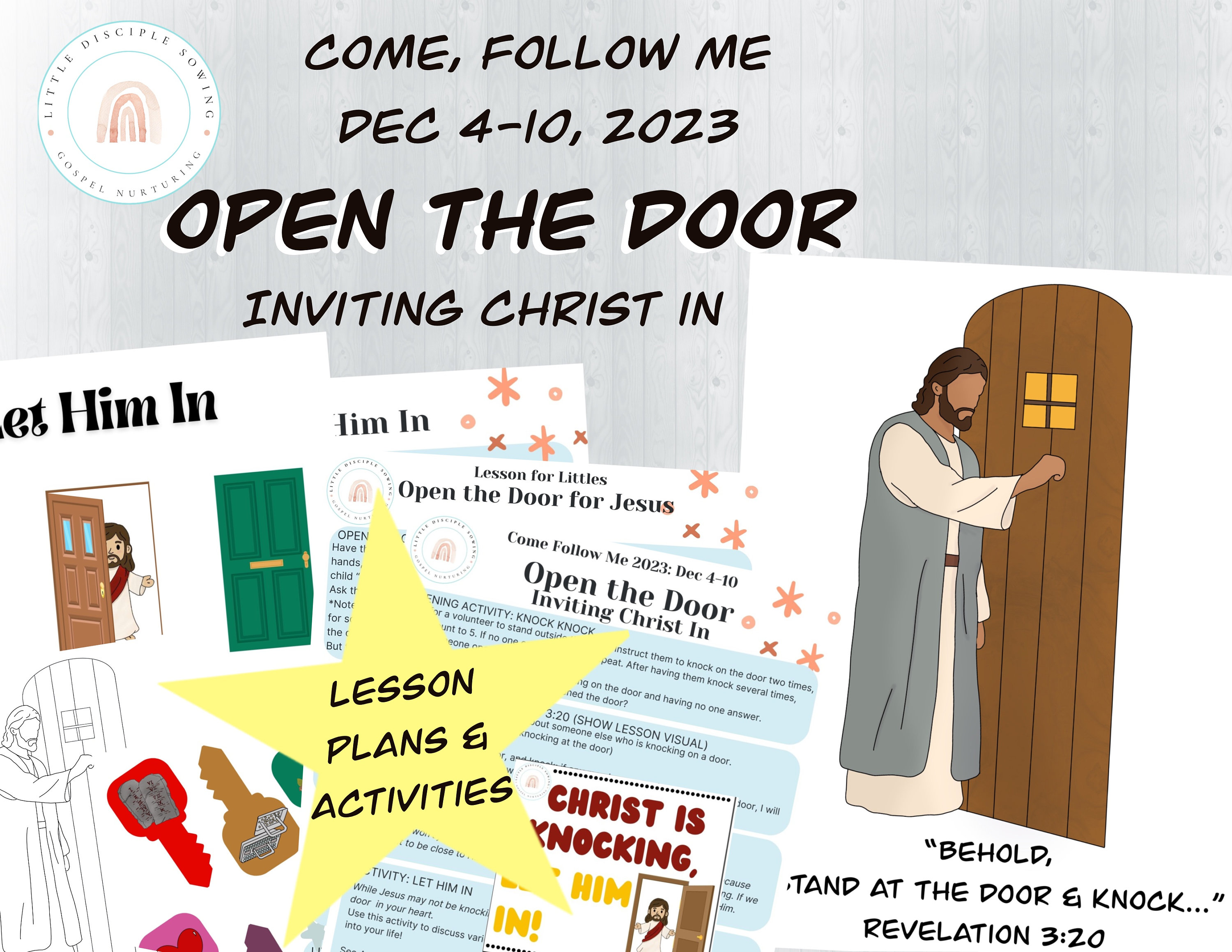 Come Follow Me 2023 |dec 4-10| Open the Door Lesson & Activities ...