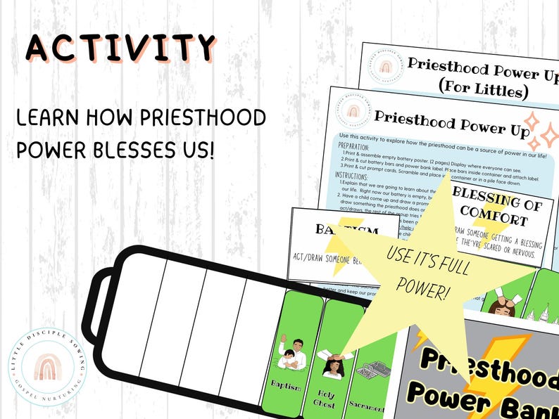 Come Follow Me 2025|jul 28- Aug 3|priesthood Power Lesson/activities ...