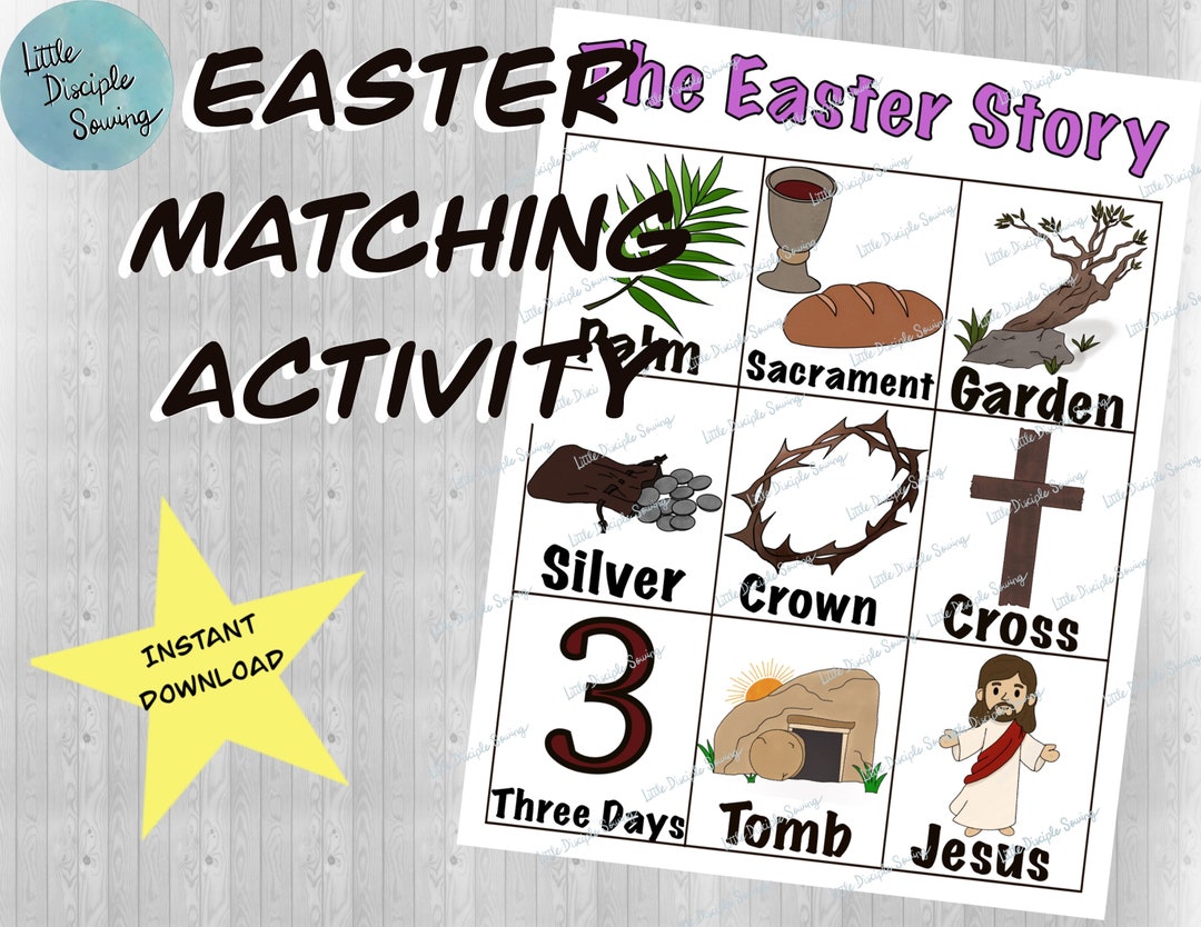 Easter Story Matching Activity - Etsy
