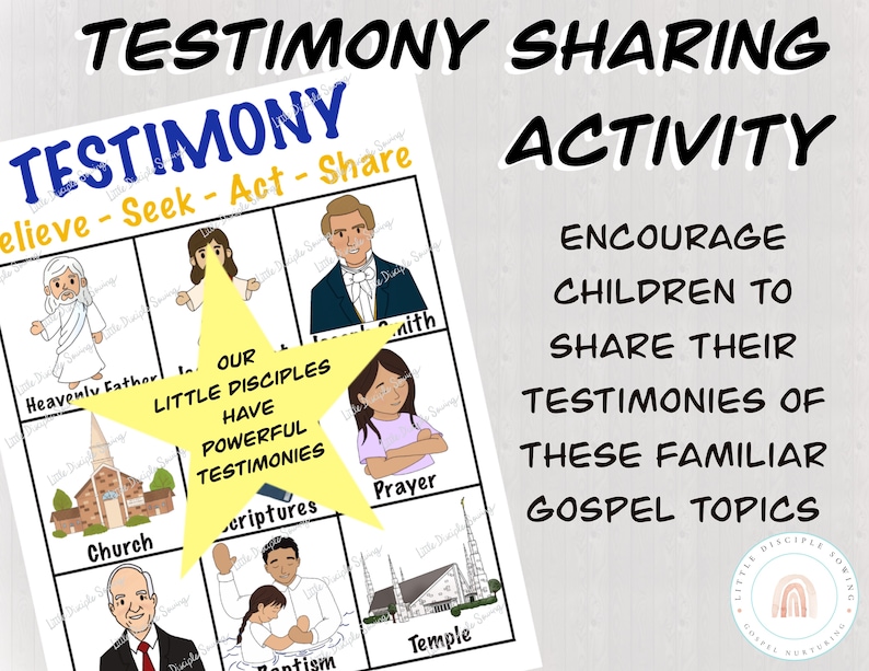 Come, Follow Me 2023 | April 10-16 | Testimony Lesson Printable ...
