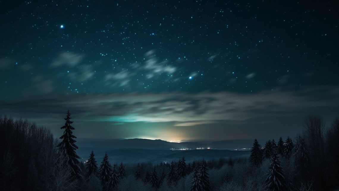 Night Sky | Digital Art | AI Generated |AI Art | Downloadable ...