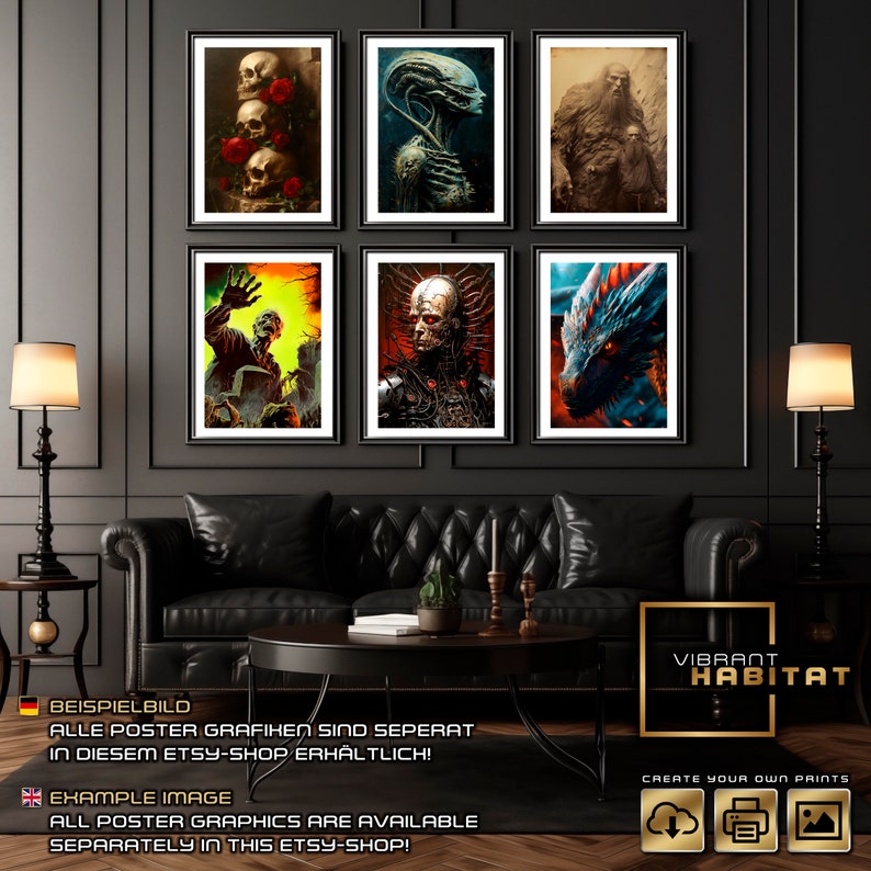 Sci-fi Horror Poster, Biomechanical Art, Gothic Decor, Futuristic Art ...