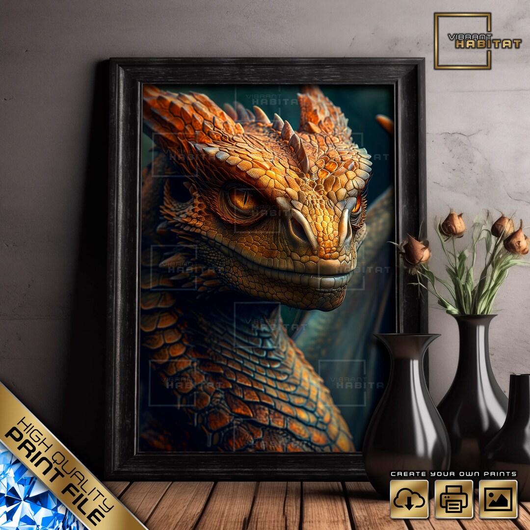 Dragon Fantasy Poster, Dragon Painting, Dragon Art, Dragon Illustration ...