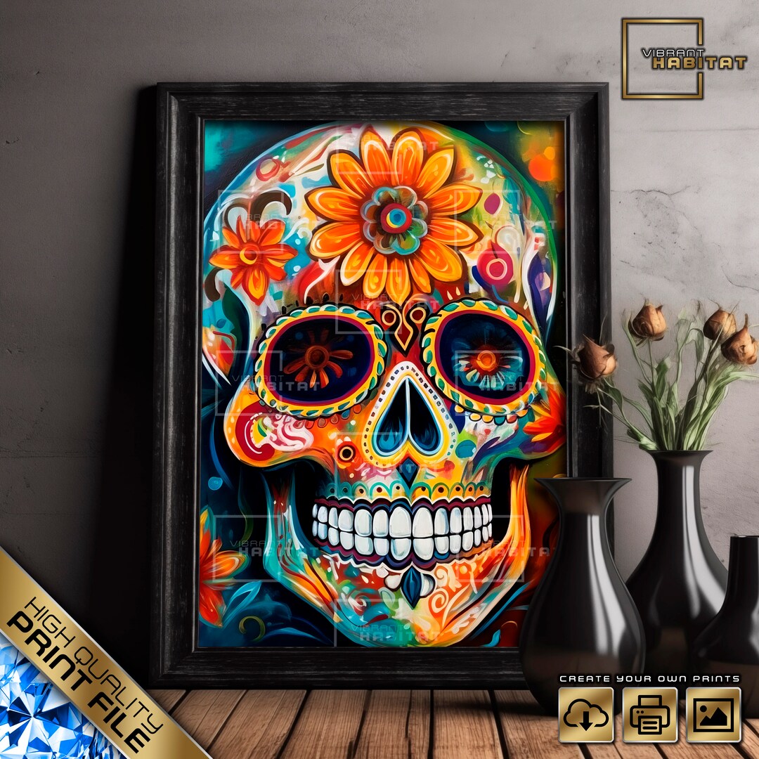 Dia De Los Muertos Poster, Catrina, Calavera, Sugar Skull, Day of the ...