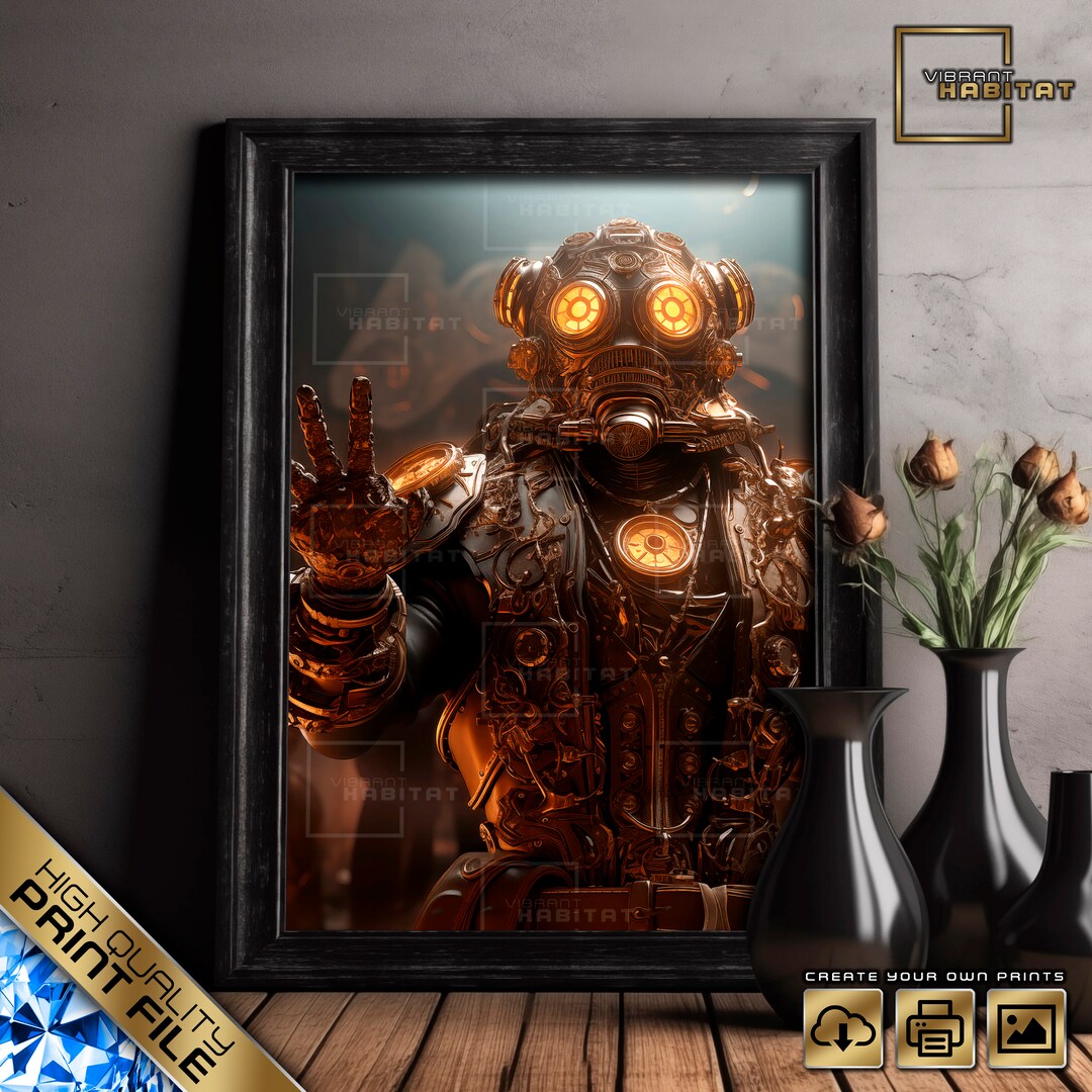 Brass Heroes Steampunk Poster, Steampunk Artwork, Industrial Art ...